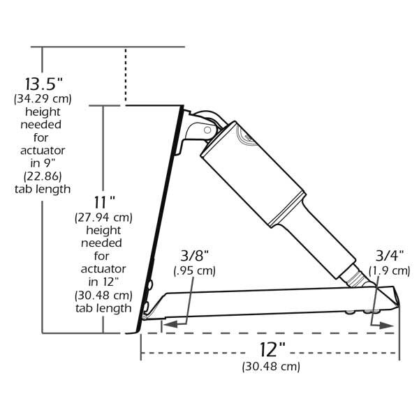 Lenco Trimplan Edge 12" x 9", 12V - Navinordic båttillbehör