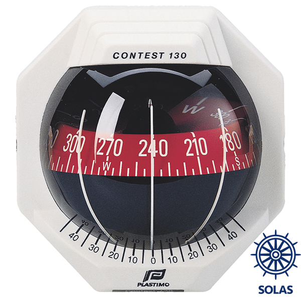 Kompass Plastimo Contest 130 vit röd ros - Navinordic båttillbehör