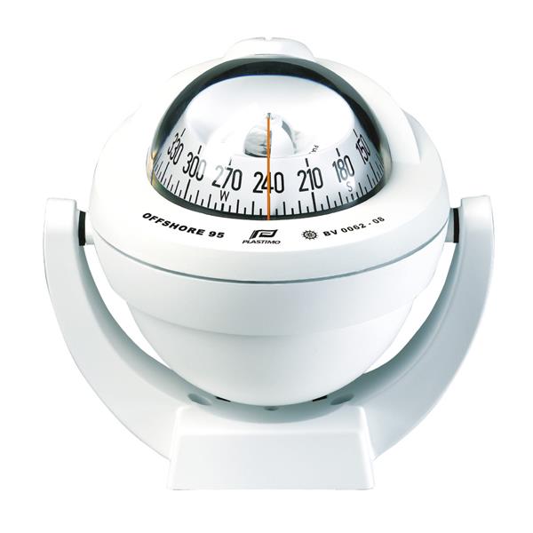 Kompass Plastimo Offshore 95 bygel vit vit konisk ros - Navinordic båt